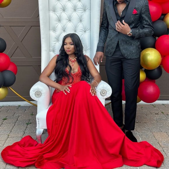 Dresses | Custom Made Prom Dress Red | Poshmark